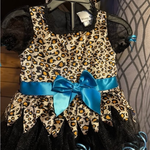 Halloween Costumes | Costumes | Leopard Print Kids Costume With Blue ...